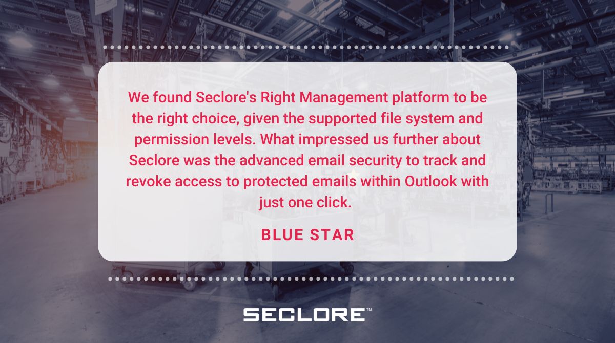 Blue Star on data security with Seclore | Seclore posted on the topic ... Blue Star on data security with Seclore | Seclore posted on the topic ...