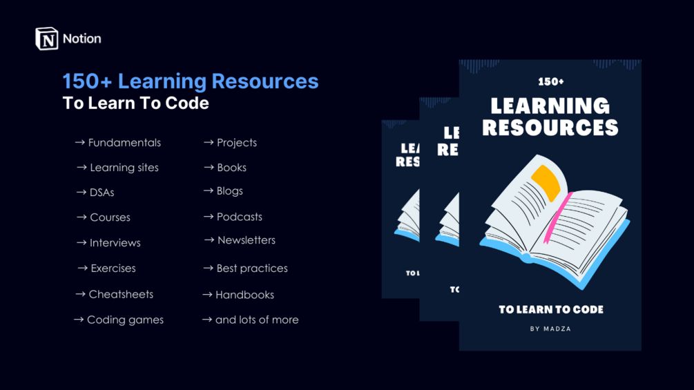 150+ Learning Resources to Learn to Code (17 categories) | Madza 👨💻⚡ 150+ Learning Resources to Learn to Code (17 categories) | Madza 👨💻⚡