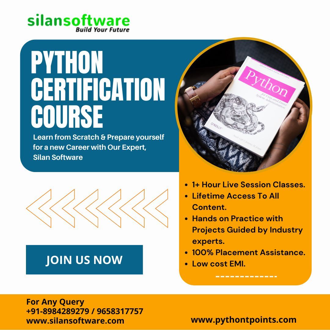 PYTHON Python Certification Course Now Available | SilanSoftware posted ... PYTHON Python Certification Course Now Available | SilanSoftware posted ...
