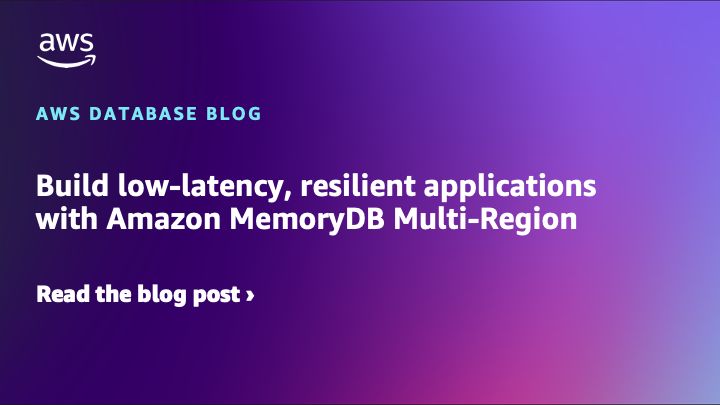 Build low-latency, resilient applications with Amazon MemoryDB ... Build low-latency, resilient applications with Amazon MemoryDB ...