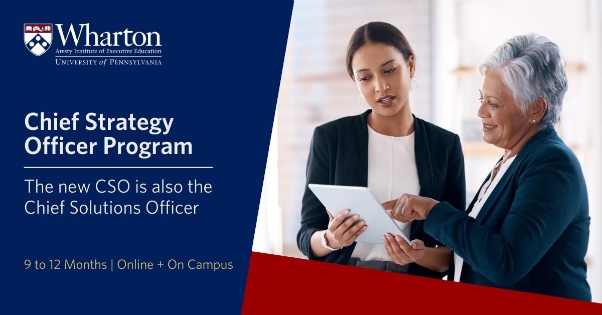 Wharton Executive Education | CSO Program on LinkedIn: Chief Strategy ... Wharton Executive Education | CSO Program on LinkedIn: Chief Strategy ...