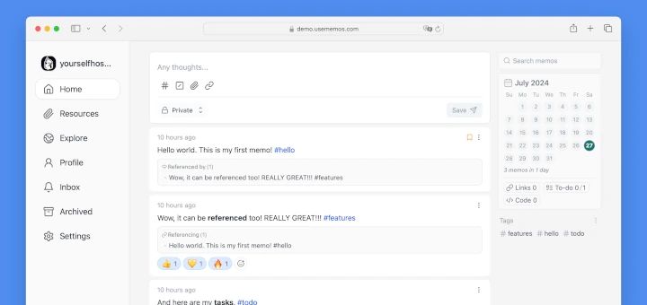 Memos - Self-Hosted, Open-Source Note-Taking App for Privacy | Florin Lungu Memos - Self-Hosted, Open-Source Note-Taking App for Privacy | Florin Lungu