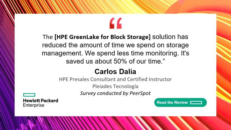 Juan Alinque on LinkedIn: HPE GreenLake for Block Storage Reviews ... Juan Alinque on LinkedIn: HPE GreenLake for Block Storage Reviews ...