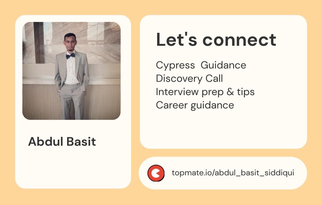 Muhammad Abdul Basit Siddiqui (ISTQB-CTFL) on LinkedIn: #topmate # ... Muhammad Abdul Basit Siddiqui (ISTQB-CTFL) on LinkedIn: #topmate # ...