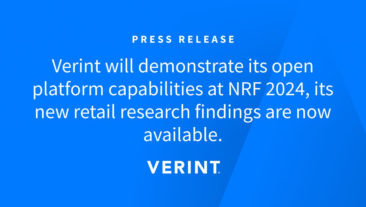 Verint on LinkedIn: Verint today announced it will demonstrate its open ... Verint on LinkedIn: Verint today announced it will demonstrate its open ...