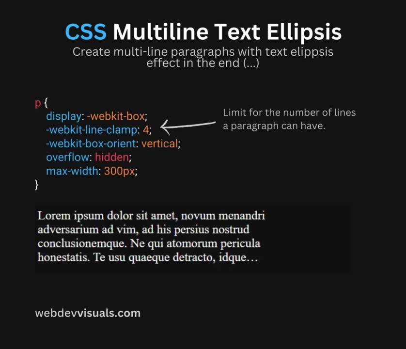 Ali Calimli on LinkedIn: CSS Multi-line Text Ellipsis: 👇 Browser ... Ali Calimli on LinkedIn: CSS Multi-line Text Ellipsis: 👇 Browser ...