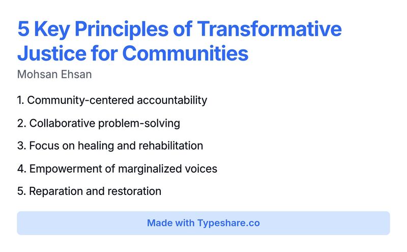 Mohsin Ehsan on LinkedIn: 5 Key Principles of Transformative Justice ... Mohsin Ehsan on LinkedIn: 5 Key Principles of Transformative Justice ...