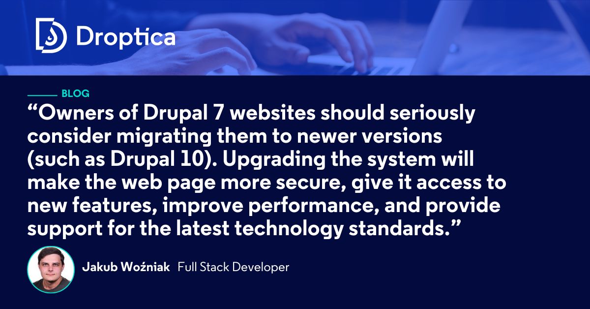 Droptica on LinkedIn: 6 Reasons Why You Should Upgrade Your Drupal 7 ... Droptica on LinkedIn: 6 Reasons Why You Should Upgrade Your Drupal 7 ...