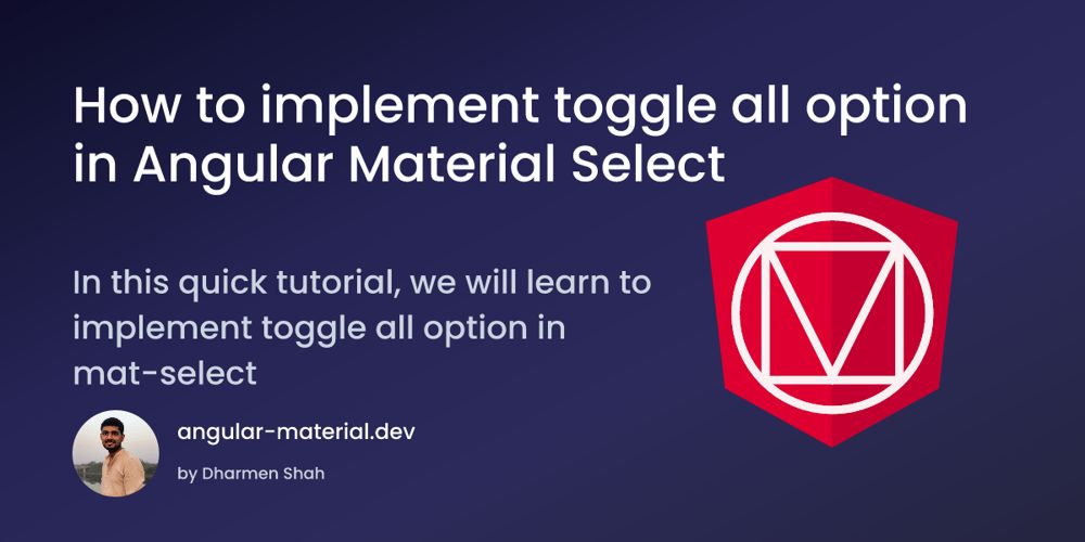 Bilal Awan on LinkedIn: How to implement toggle all option in Angular ... Bilal Awan on LinkedIn: How to implement toggle all option in Angular ...