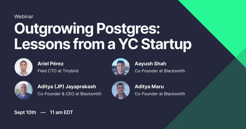 Tinybird on LinkedIn: Outgrowing Postgres: Lessons from a YC startup ... Tinybird on LinkedIn: Outgrowing Postgres: Lessons from a YC startup ...