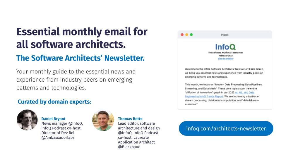 #architectsnewsletter #infoq #architecturetrends #softwarearchitecture ... #architectsnewsletter #infoq #architecturetrends #softwarearchitecture ...