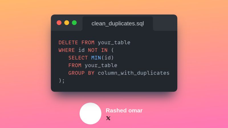 Rashed Omar on LinkedIn: #mysql #database #development #codingtips #sqlhack Rashed Omar on LinkedIn: #mysql #database #development #codingtips #sqlhack