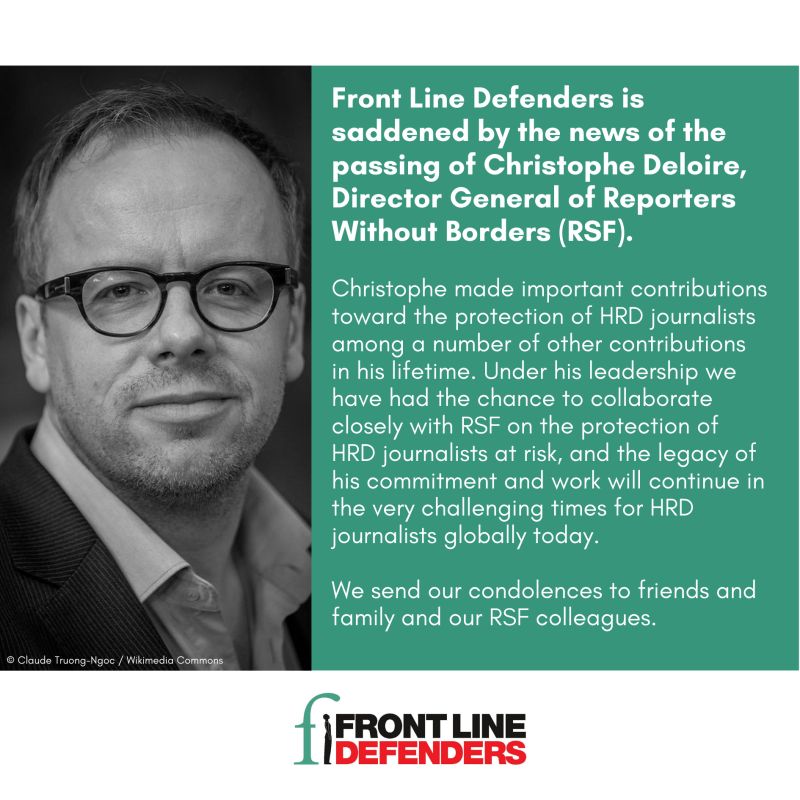 Front Line Defenders on LinkedIn: Front Line Defenders is saddened bv ... Front Line Defenders on LinkedIn: Front Line Defenders is saddened bv ...