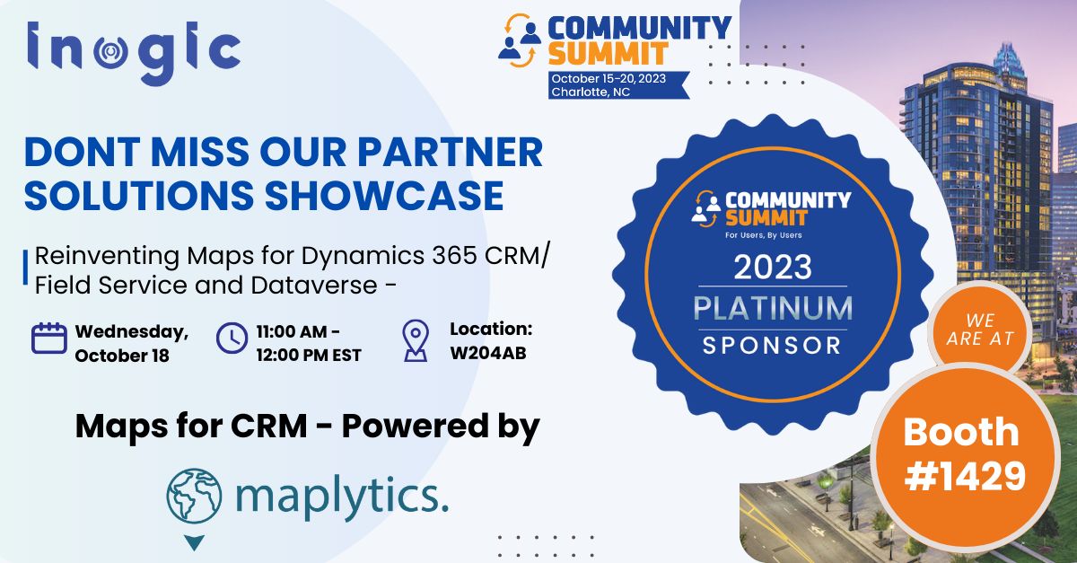 Inogic on LinkedIn: Inogic Maplytics - Community Summit NA 2024 Inogic on LinkedIn: Inogic Maplytics - Community Summit NA 2024
