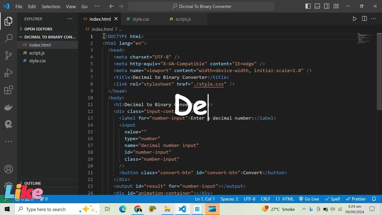 Ghulam Mustafa on LinkedIn: #javascript #decimaltobinary #codeprojects ... Ghulam Mustafa on LinkedIn: #javascript #decimaltobinary #codeprojects ...