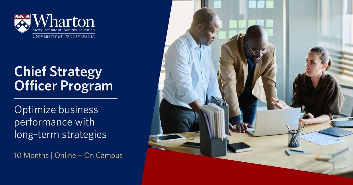 Wharton Executive Education | CSO Program on LinkedIn: #leadership # ... Wharton Executive Education | CSO Program on LinkedIn: #leadership # ...