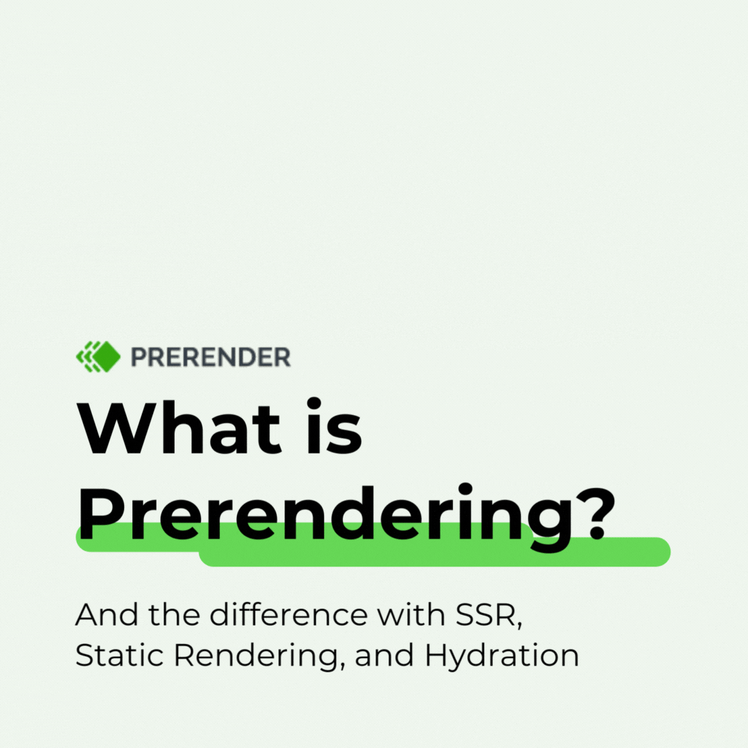 Prerendering: A JavaScript technique for indexing speed | Prerender ... Prerendering: A JavaScript technique for indexing speed | Prerender ...