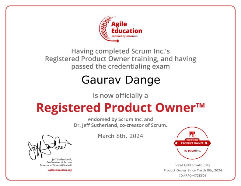 #registeredscrum #agileeducation | Gaurav Dange #registeredscrum #agileeducation | Gaurav Dange