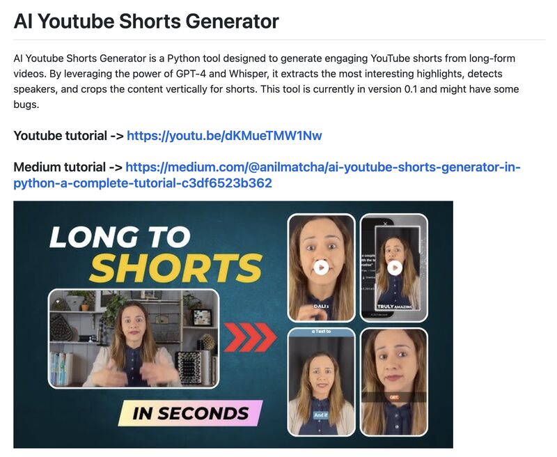 Mohit Mayank on LinkedIn: 🔥 AI Youtube Shorts Generator It is a Python ... Mohit Mayank on LinkedIn: 🔥 AI Youtube Shorts Generator It is a Python ...