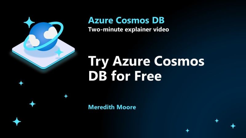 Azure Cosmos DB on LinkedIn: Try Azure Cosmos DB for Free Azure Cosmos DB on LinkedIn: Try Azure Cosmos DB for Free