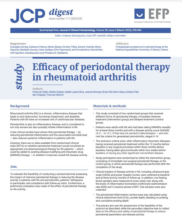 European Federation of Periodontology on LinkedIn: #efperio #jcpbyefp European Federation of Periodontology on LinkedIn: #efperio #jcpbyefp