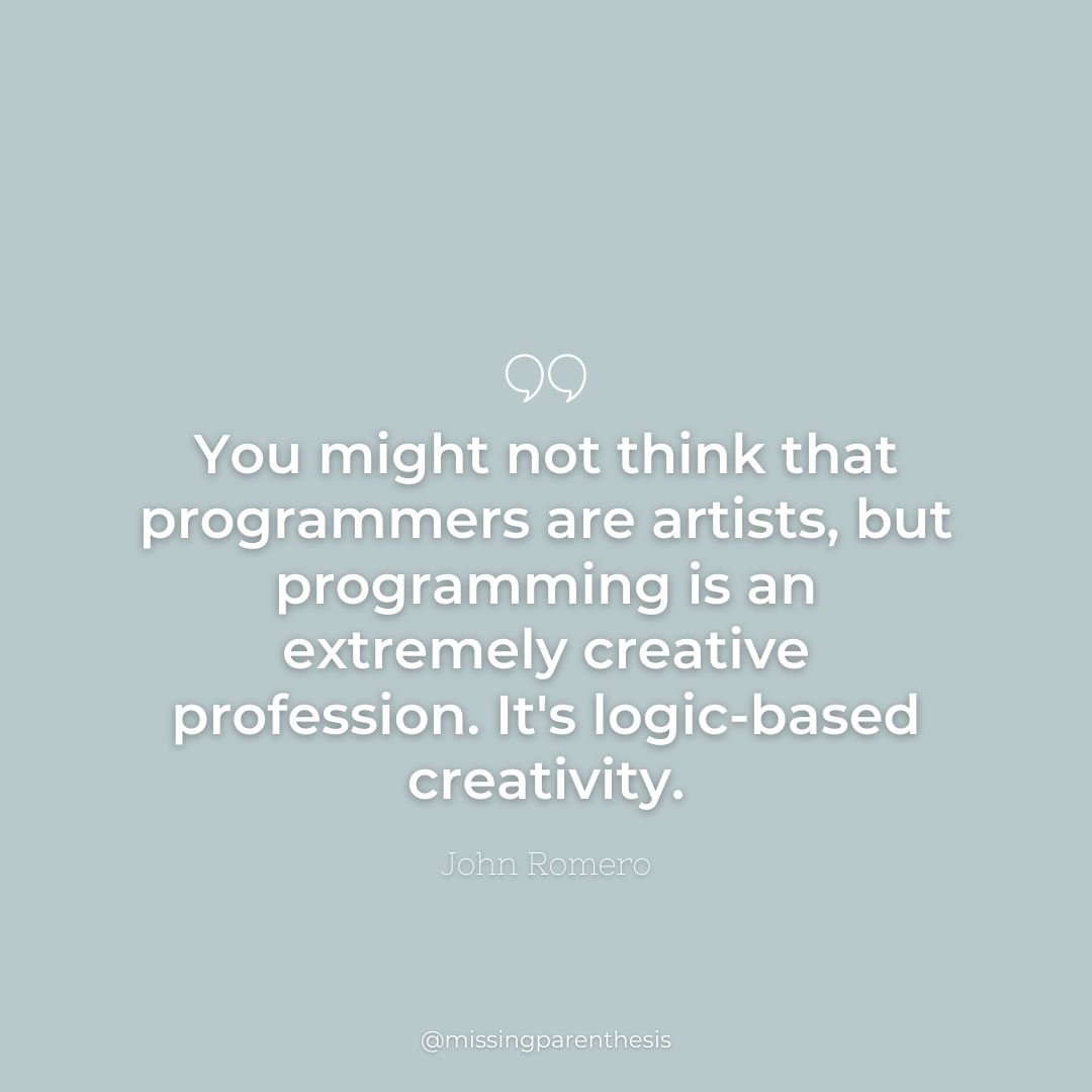 What are your thoughts on programming? | Missing Parenthesis posted on ... What are your thoughts on programming? | Missing Parenthesis posted on ...