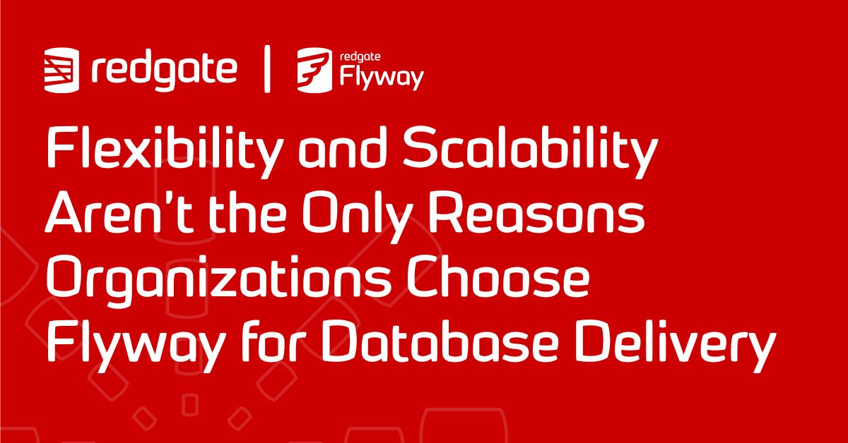 Redgate Software on LinkedIn: Redgate Flyway - Automate database ... Redgate Software on LinkedIn: Redgate Flyway - Automate database ...