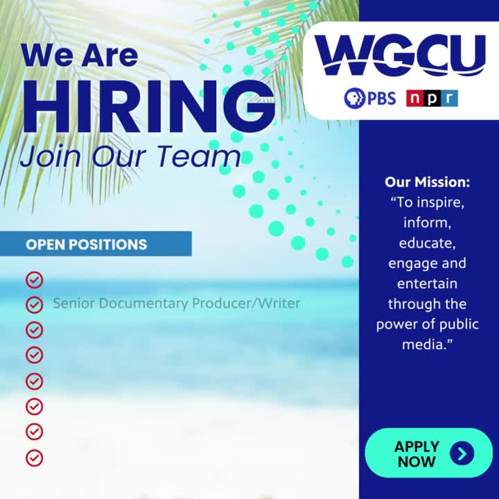 David A. Duke on LinkedIn: Come work with us! WGCU: PBS & NPR for ... David A. Duke on LinkedIn: Come work with us! WGCU: PBS & NPR for ...