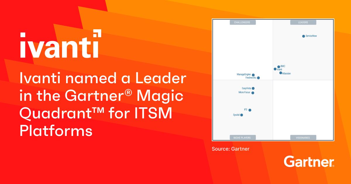 Marek Woda, Ph.D. on LinkedIn: Ivanti: Leader in 2022 Gartner Magic ... Marek Woda, Ph.D. on LinkedIn: Ivanti: Leader in 2022 Gartner Magic ...