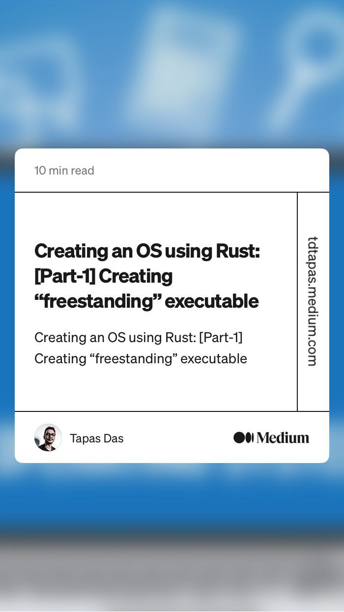 Manuel Durán Aguete on LinkedIn: Creating an OS using Rust: [Part-1 ... Manuel Durán Aguete on LinkedIn: Creating an OS using Rust: [Part-1 ...