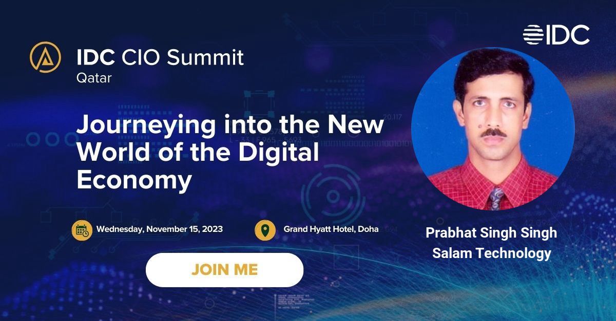 Prabhat Singh, RCDD, DCDC, CDCP on LinkedIn: IDC Qatar CIO Summit 2023 Prabhat Singh, RCDD, DCDC, CDCP on LinkedIn: IDC Qatar CIO Summit 2023