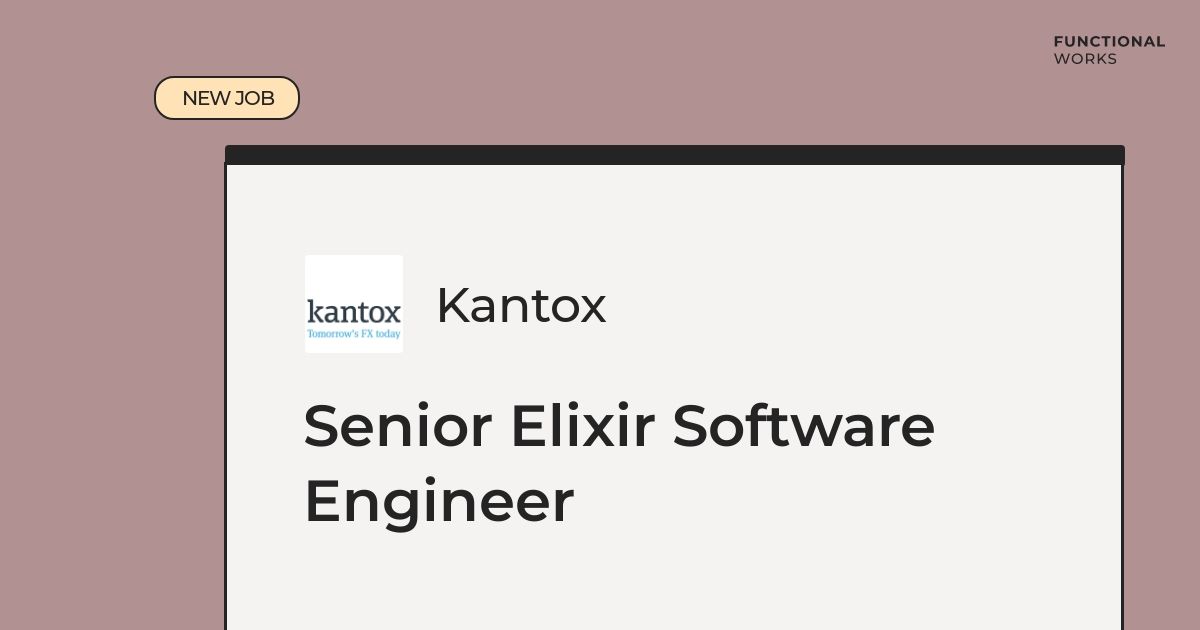 Functional Works on LinkedIn: Senior Elixir Software Engineer in ... Functional Works on LinkedIn: Senior Elixir Software Engineer in ...