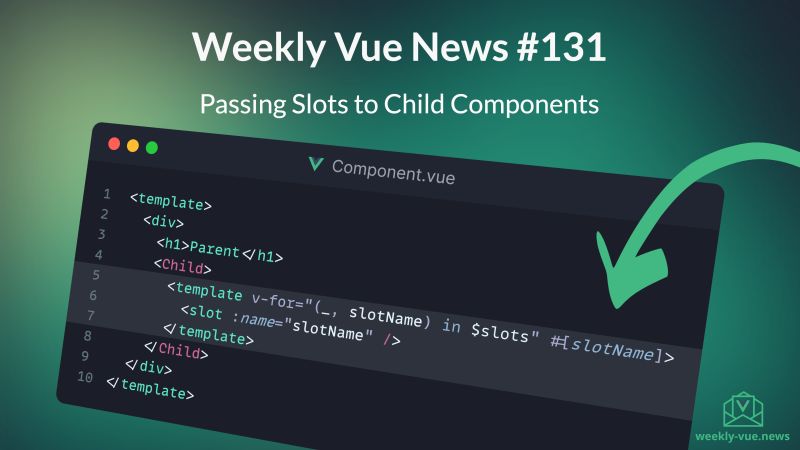 Michael Hoffmann on LinkedIn: Weekly Vue News #131 - Passing Slots to ... Michael Hoffmann on LinkedIn: Weekly Vue News #131 - Passing Slots to ...
