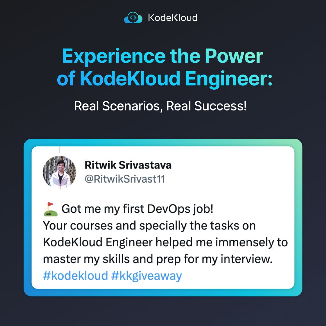 LinkedIn KodeKloud 페이지: #kodekloud #devops LinkedIn KodeKloud 페이지: #kodekloud #devops