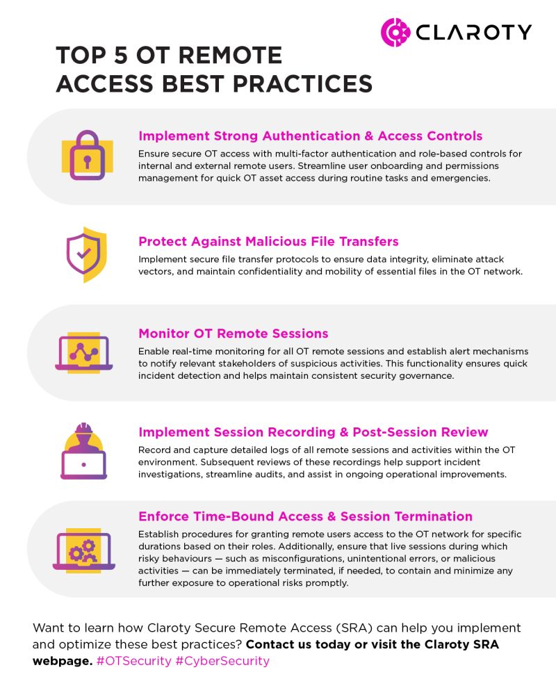 5️⃣ practices for OT remote access by Claroty | Raymond Ng posted on ... 5️⃣ practices for OT remote access by Claroty | Raymond Ng posted on ...