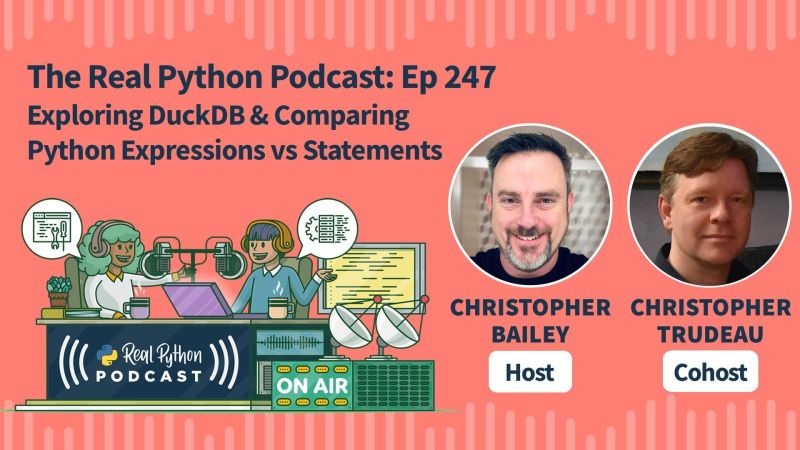 🐍🎧 Exploring DuckDB & Comparing Python Expressions vs… | Real Python 🐍🎧 Exploring DuckDB & Comparing Python Expressions vs… | Real Python