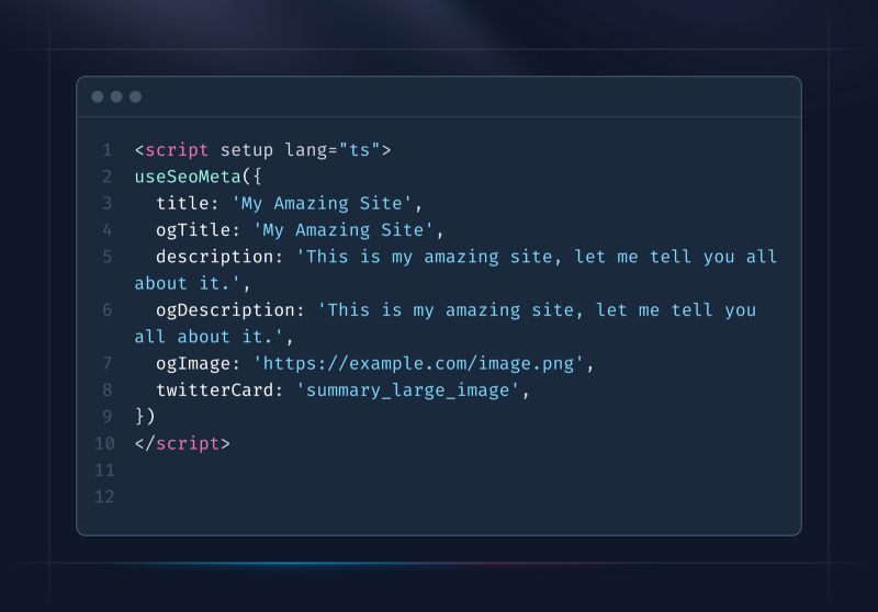Vue.js Developers on LinkedIn: Did you know…? The useSeoMeta composable ... Vue.js Developers on LinkedIn: Did you know…? The useSeoMeta composable ...