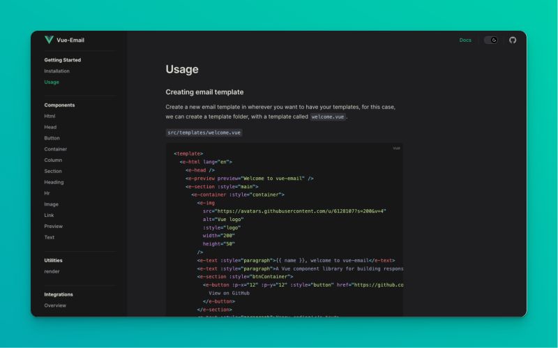 VueEmail: Build and send emails using Vue | Michael Hoffmann VueEmail: Build and send emails using Vue | Michael Hoffmann