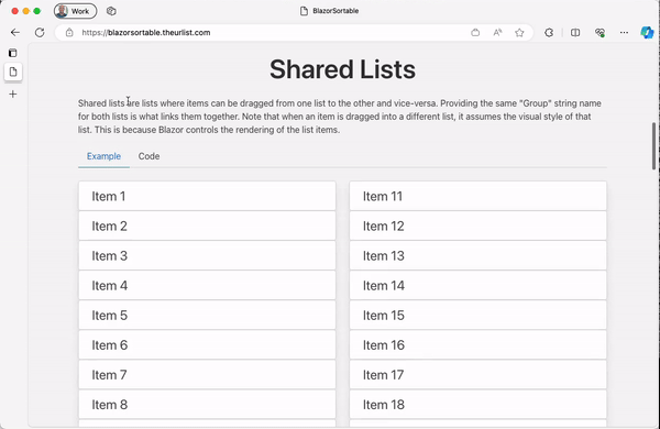 Sortable Lists for Blazor using a SortableJS Component - .NET Blog ... Sortable Lists for Blazor using a SortableJS Component - .NET Blog ...