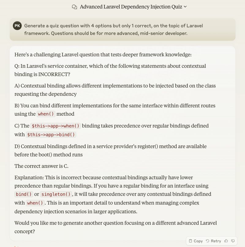 Povilas Korop on LinkedIn: Wanna test your Laravel knowledge? No more ... Povilas Korop on LinkedIn: Wanna test your Laravel knowledge? No more ...