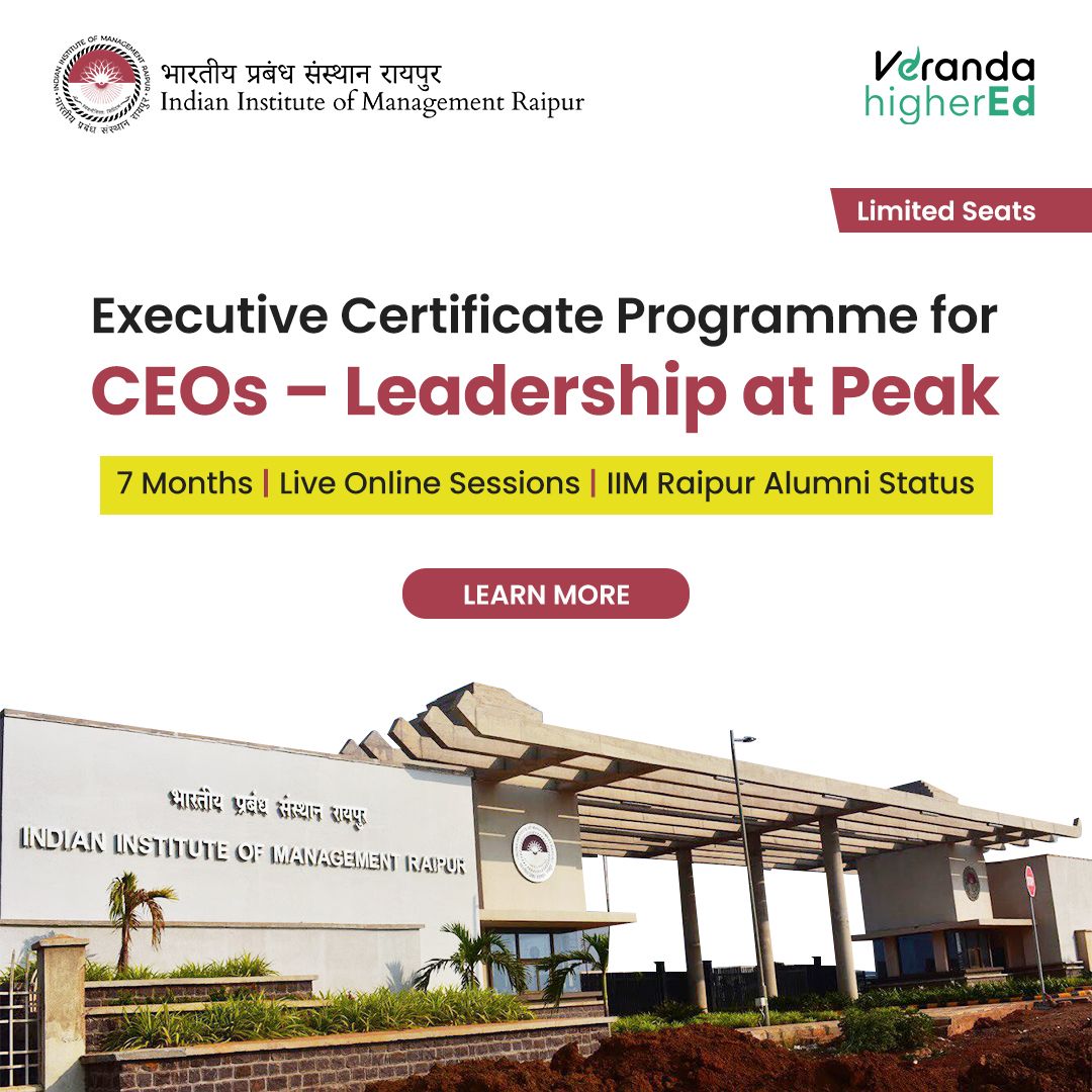 IIM Raipur Executive Program on LinkedIn: Executive Certificate ... IIM Raipur Executive Program on LinkedIn: Executive Certificate ...