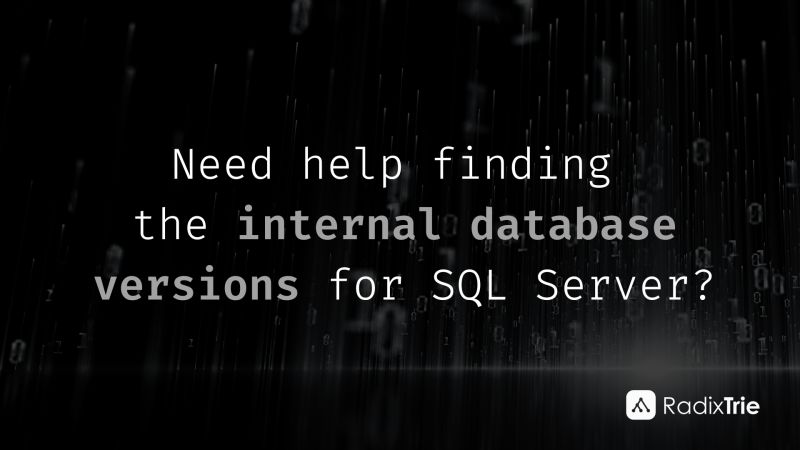 RadixTrie on LinkedIn: #database #sqlserver #microsoftsqlserver RadixTrie on LinkedIn: #database #sqlserver #microsoftsqlserver