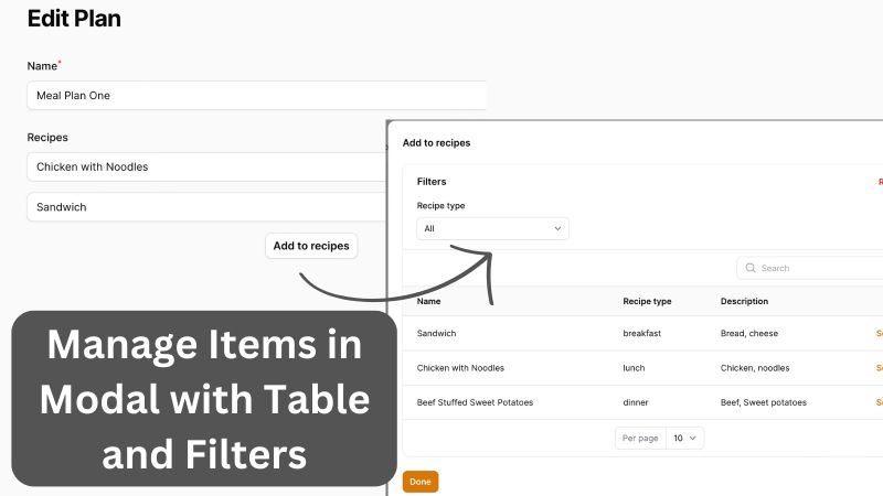 Filament: Creating Repeater Items in Custom Modal with Table and ... Filament: Creating Repeater Items in Custom Modal with Table and ...