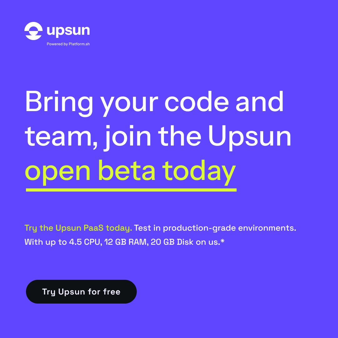 Platform.sh on LinkedIn: #upsun #newtech #newdevtools #devtools #paas # ... Platform.sh on LinkedIn: #upsun #newtech #newdevtools #devtools #paas # ...
