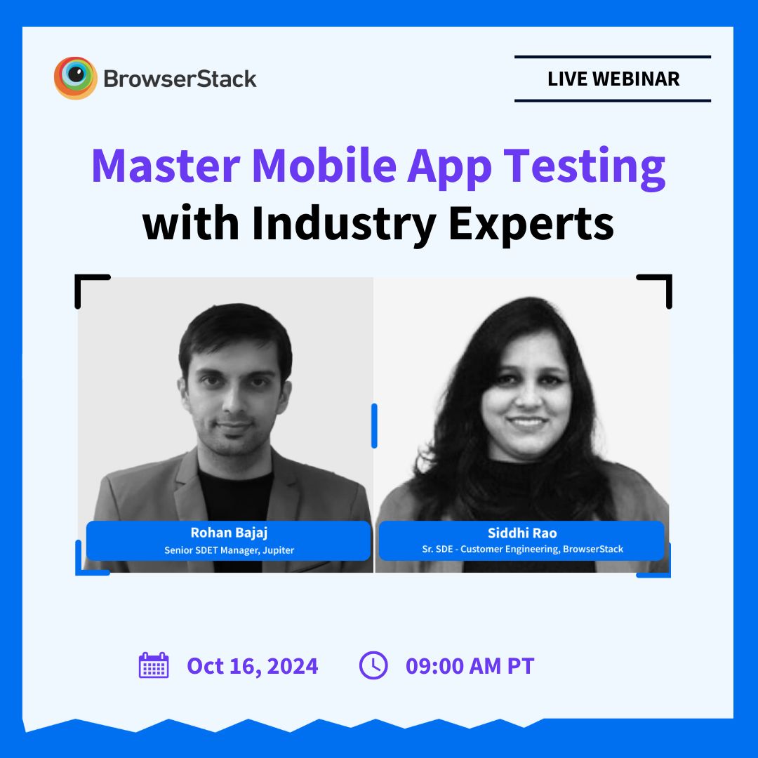 BrowserStack on LinkedIn: Best Practices for Faster Mobile App Testing ... BrowserStack on LinkedIn: Best Practices for Faster Mobile App Testing ...