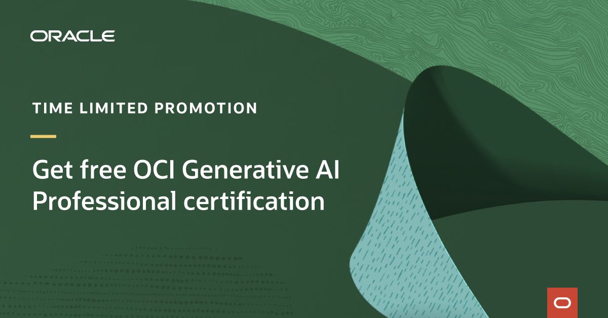 Udit Tiwari on LinkedIn: OU Gen AI Promo | Oracle University Udit Tiwari on LinkedIn: OU Gen AI Promo | Oracle University