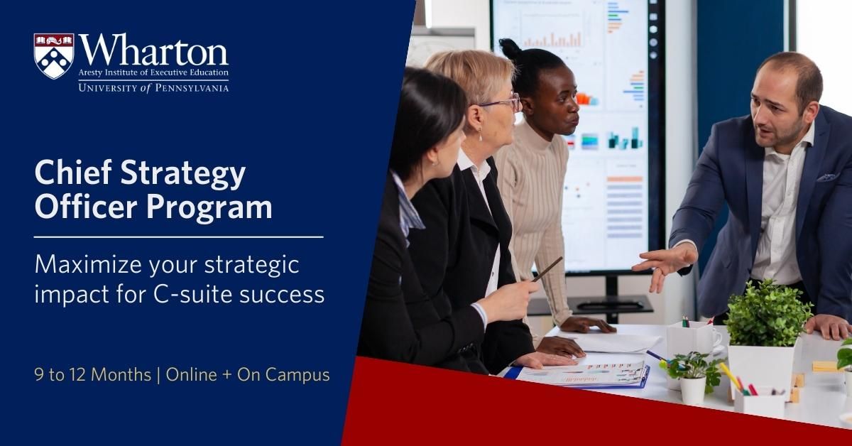 Wharton Executive Education | CSO Program on LinkedIn: Chief Strategy ... Wharton Executive Education | CSO Program on LinkedIn: Chief Strategy ...