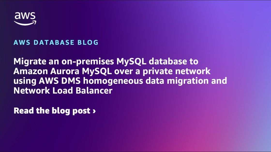 Rodrigo Prado on LinkedIn: Migrate an on-premises MySQL database to ... Rodrigo Prado on LinkedIn: Migrate an on-premises MySQL database to ...