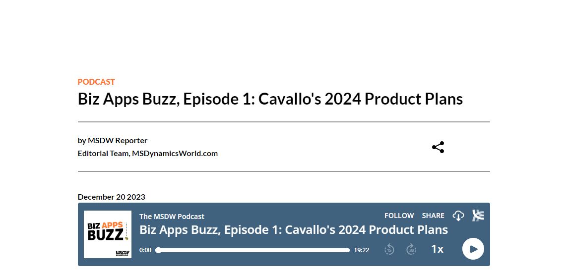 MSDynamicsWorld.com (MSDW) on LinkedIn: Biz Apps Buzz, Episode 1 ... MSDynamicsWorld.com (MSDW) on LinkedIn: Biz Apps Buzz, Episode 1 ...