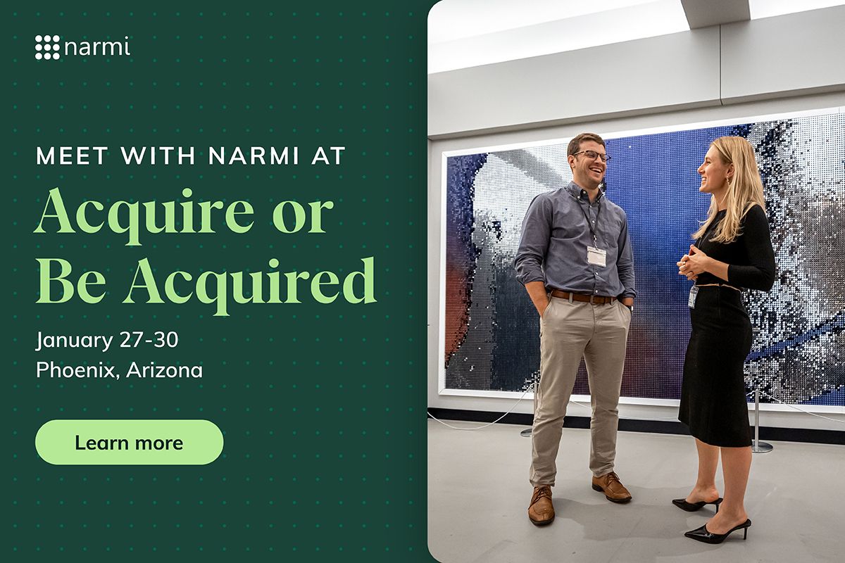 Meet with Narmi at Acquire or Be Acquired 2024 | Narmi Meet with Narmi at Acquire or Be Acquired 2024 | Narmi